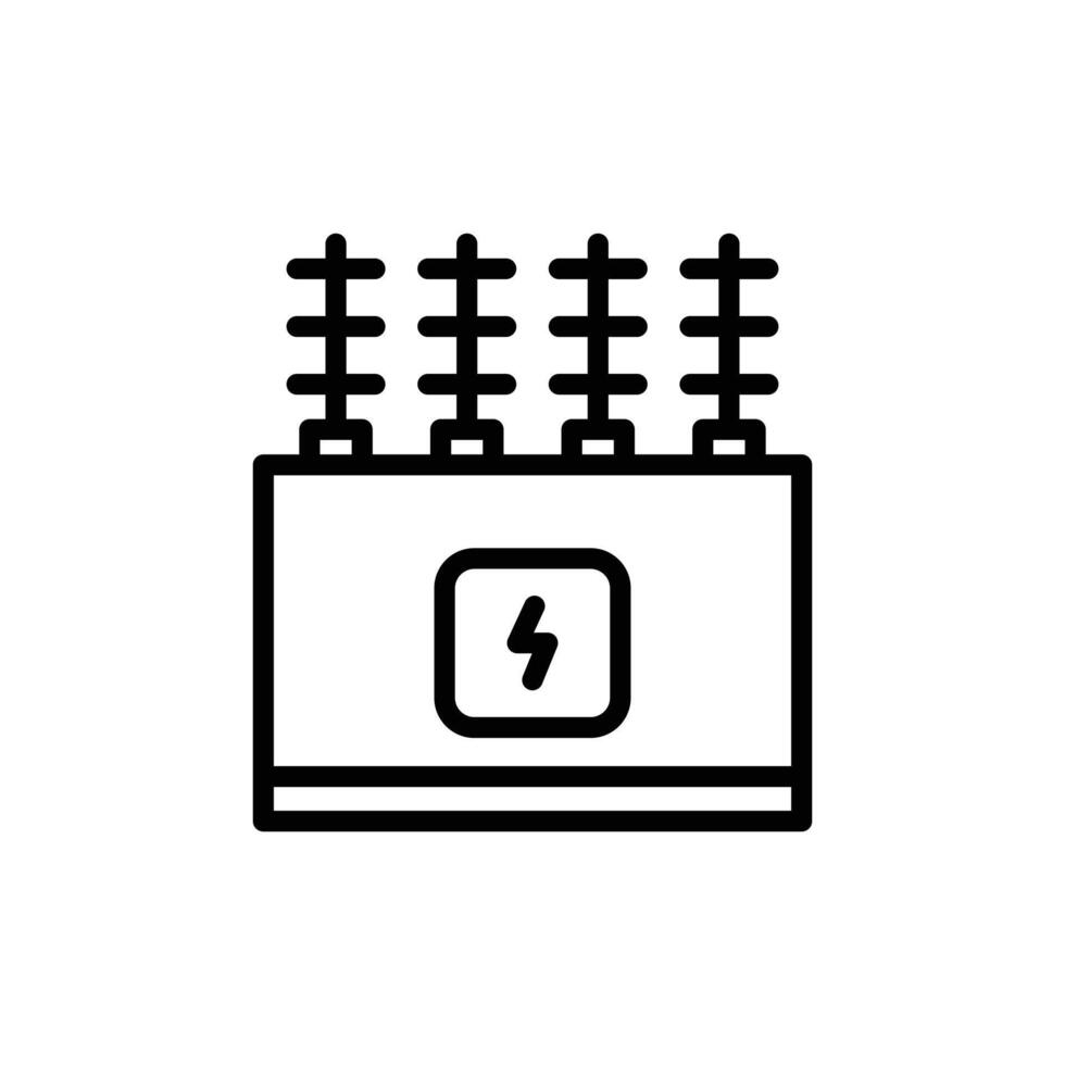 Transformer Icon Set Power Substation Electric Transformer Symbol