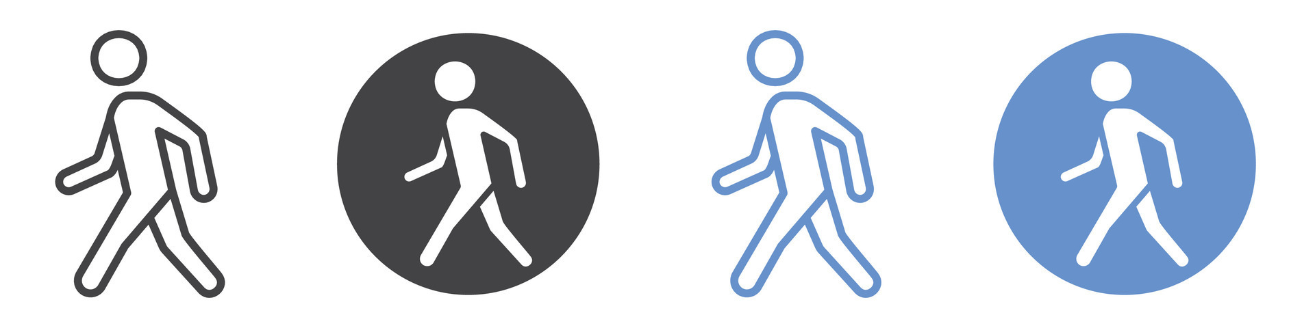 Walk icon flat line symbol set. 50014079 Vector Art at Vecteezy