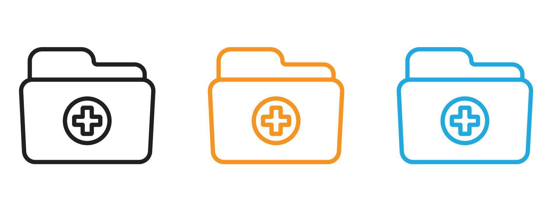 Create folder icon Thin line illustration set 50015644 Vector Art at ...