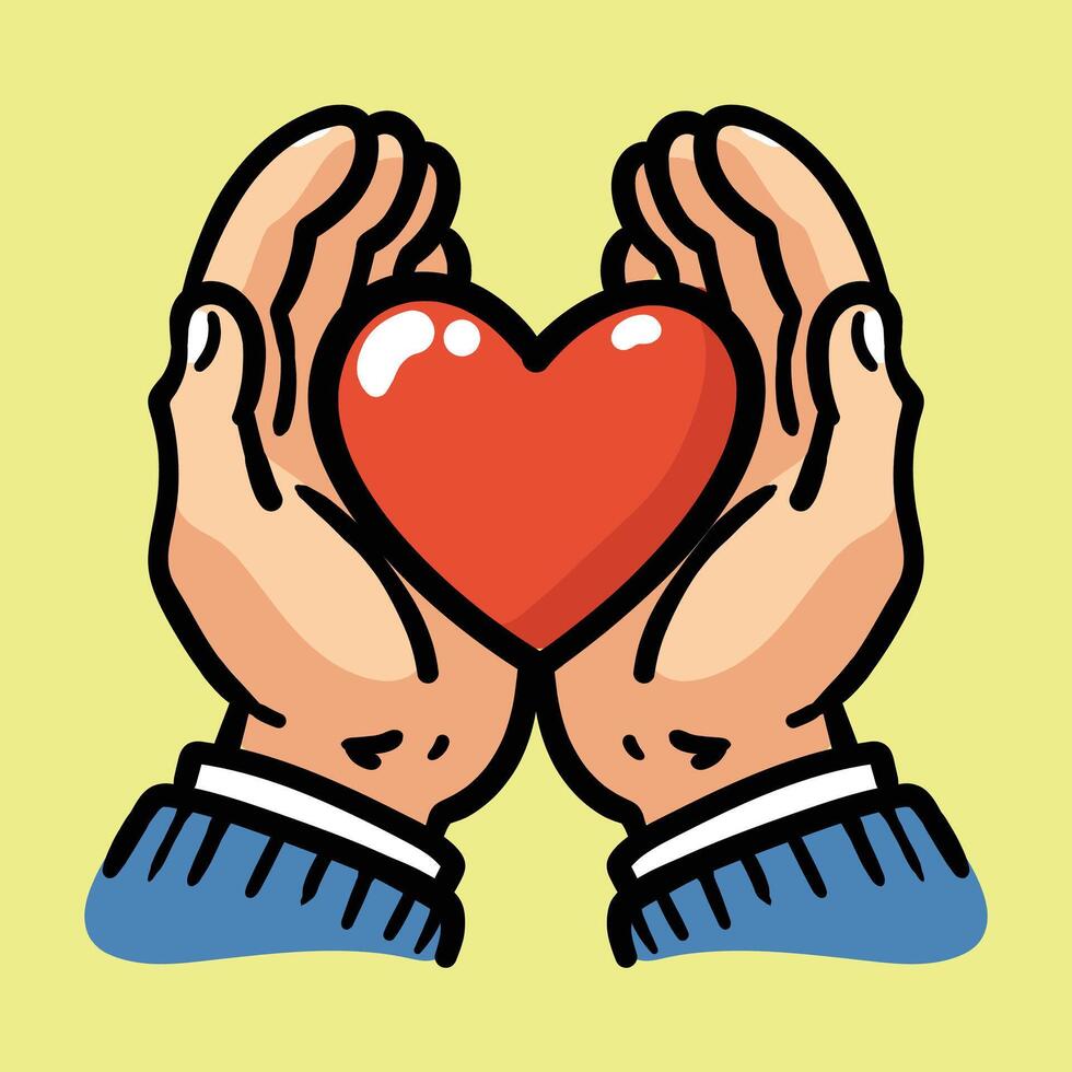 Hands cradling a heart 50018358 Vector Art at Vecteezy Hands cradling a heart 50018358 Vector Art at Vecteezy