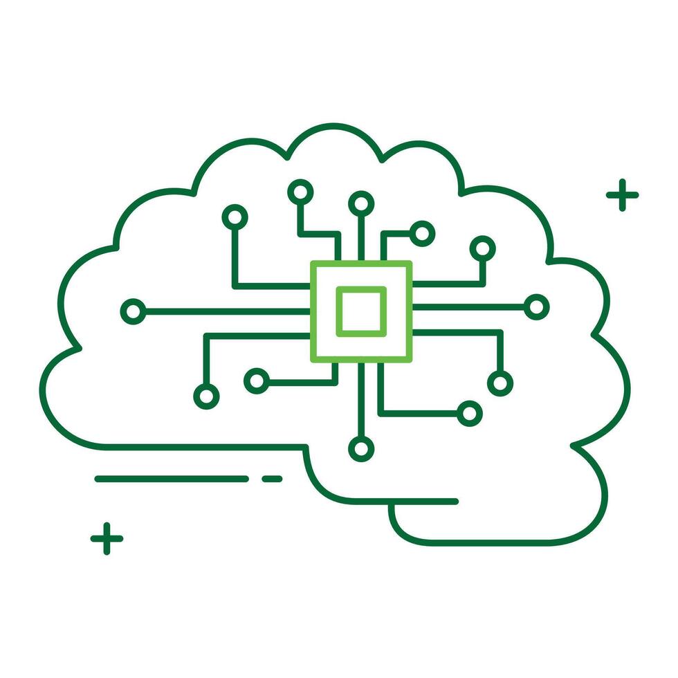 Artificial Intelligence Brain Technology Icon Design, brain technology, digital brain, neural ...