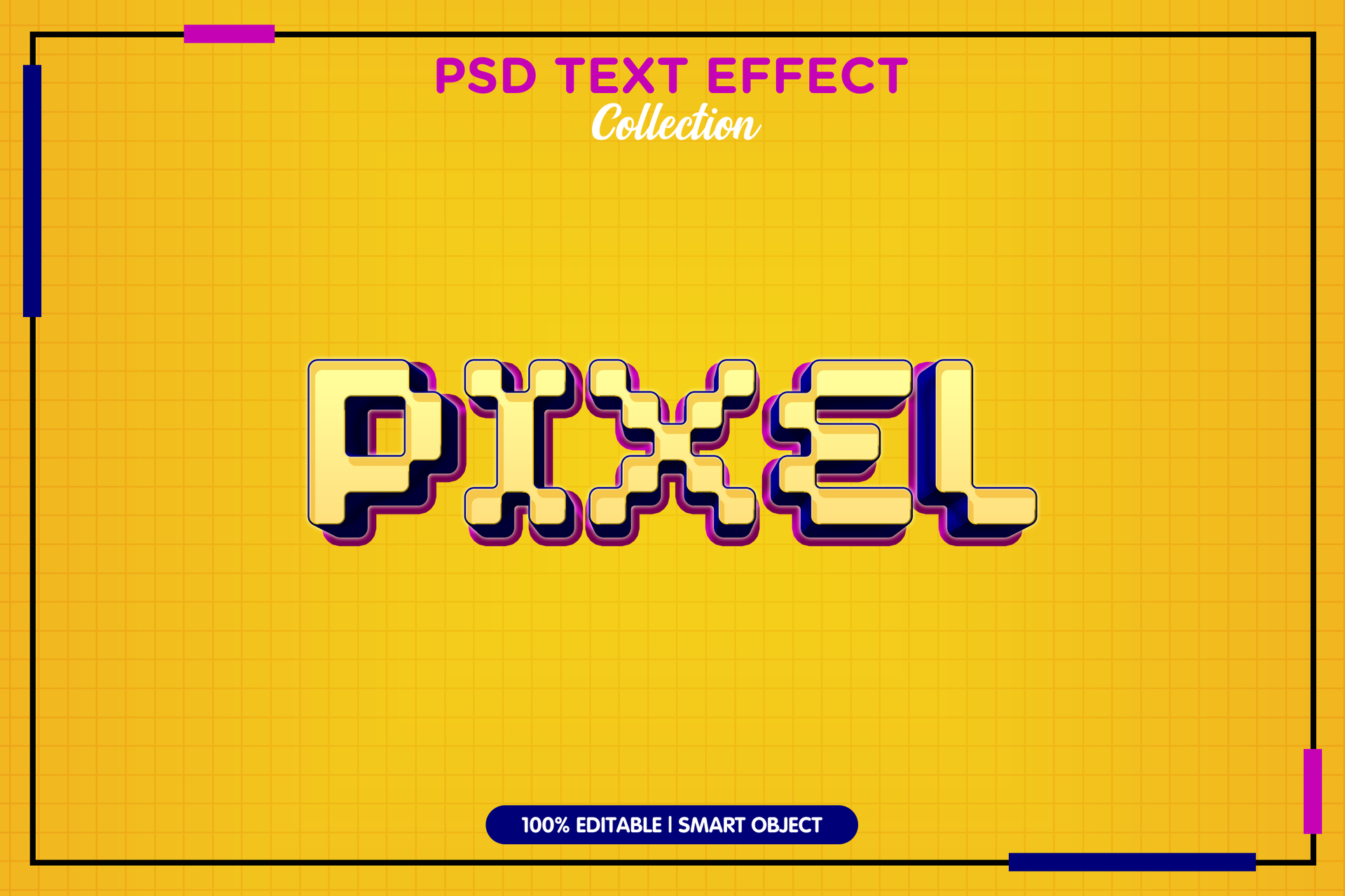 pixel text effect template 50020310 PSD