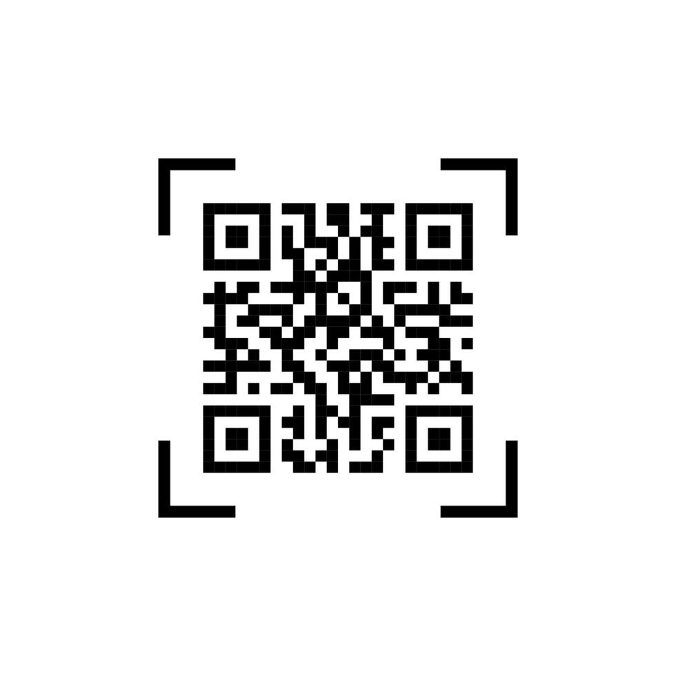 QR code icon simple flat design for your site or application and logo ...