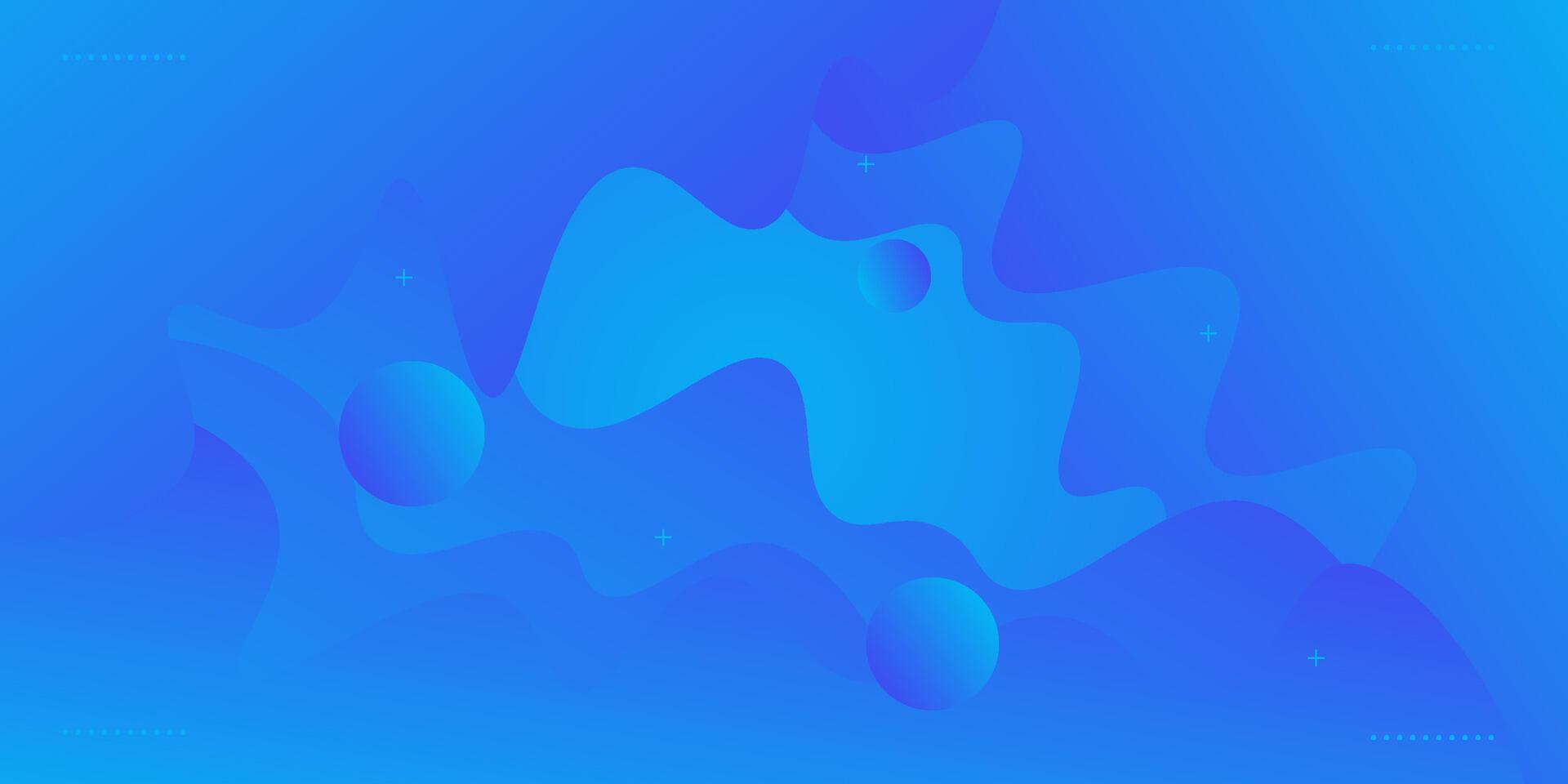 Abstract blue geometric waves background. Dynamic shape composition ...