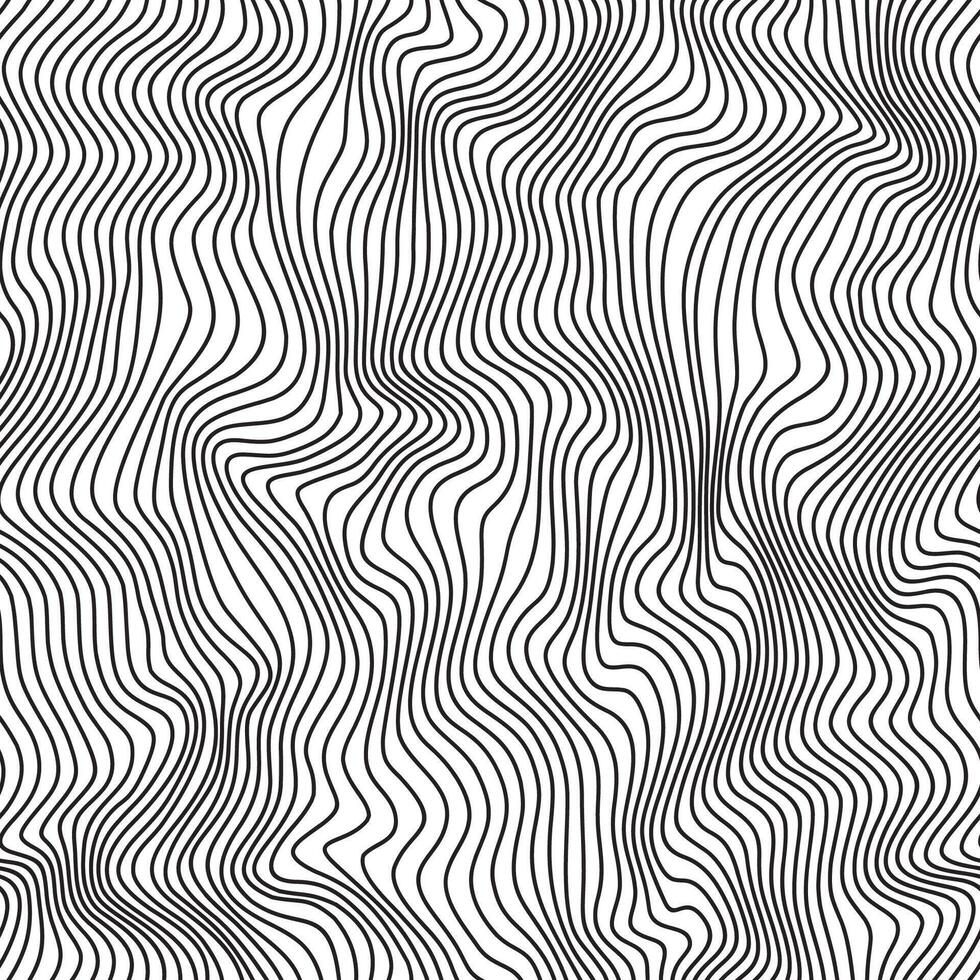 Seamless Pattern Abstract Texture With Monochrome Wavy Stripes Creative Background With