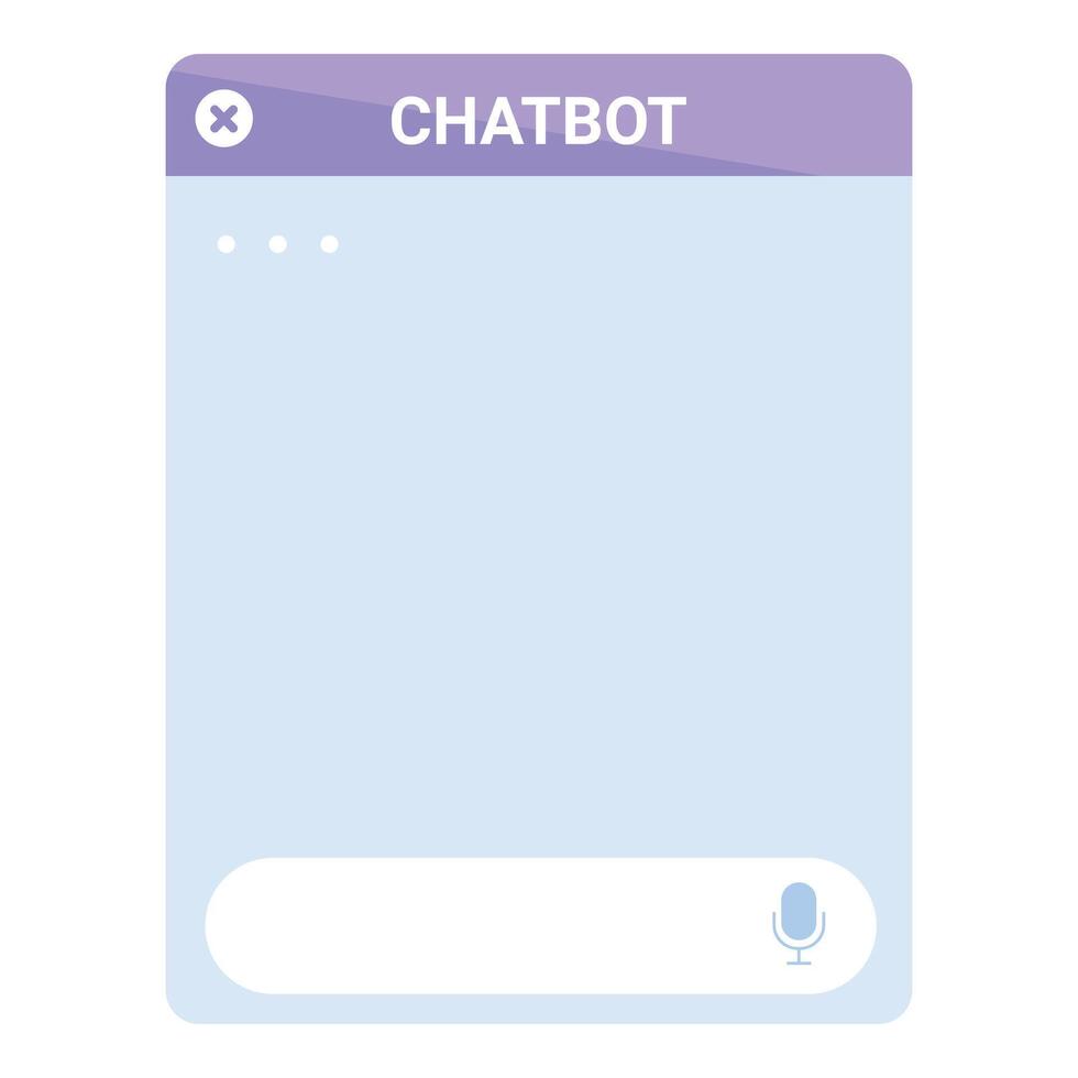 Chatbot Window Displaying Chat History And Input Bar 50040778 Vector