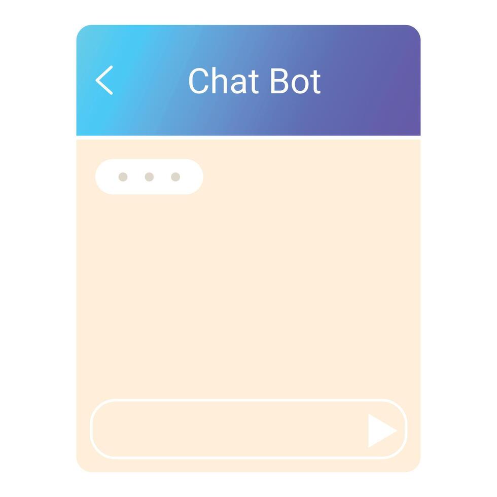Blank chat bot window displaying conversation interface 50040782 Vector Art at Vecteezy