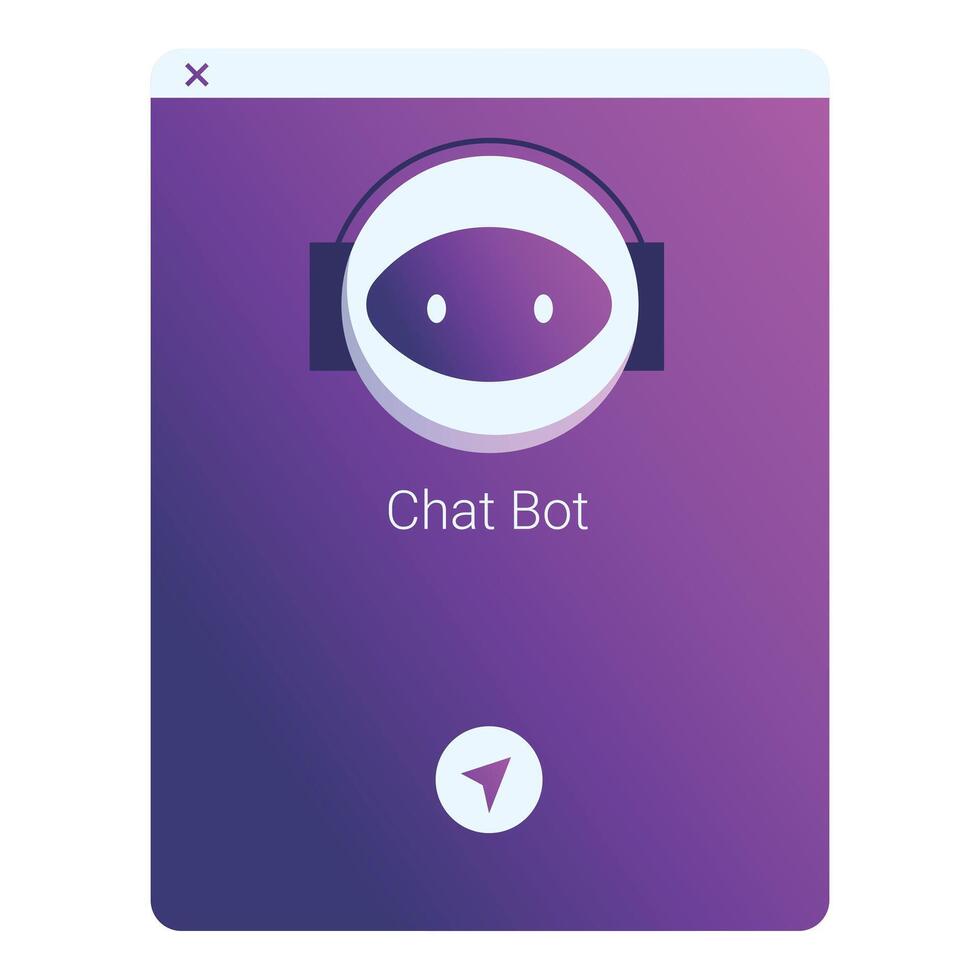 Chat bot software application providing online support on website or mobile app 50040785 Vector ...