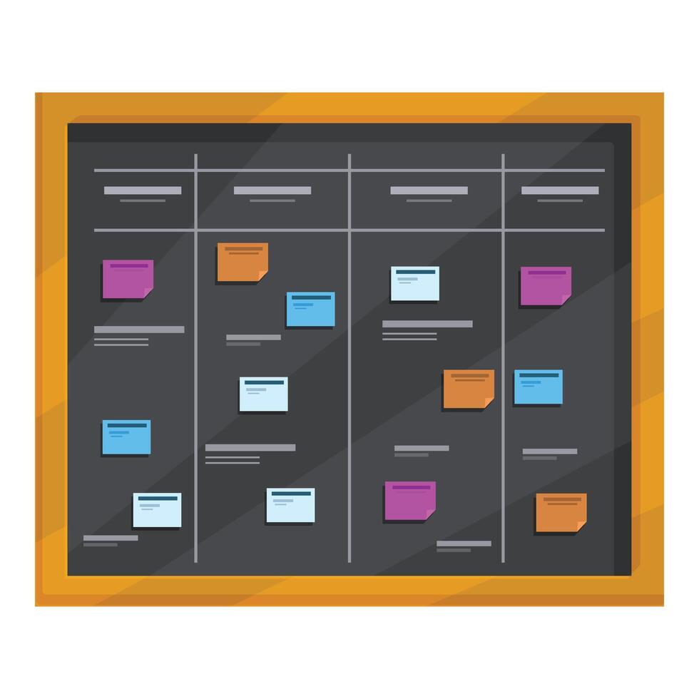 Scrum board showing sprints for agile development team 50041490 Vector ...