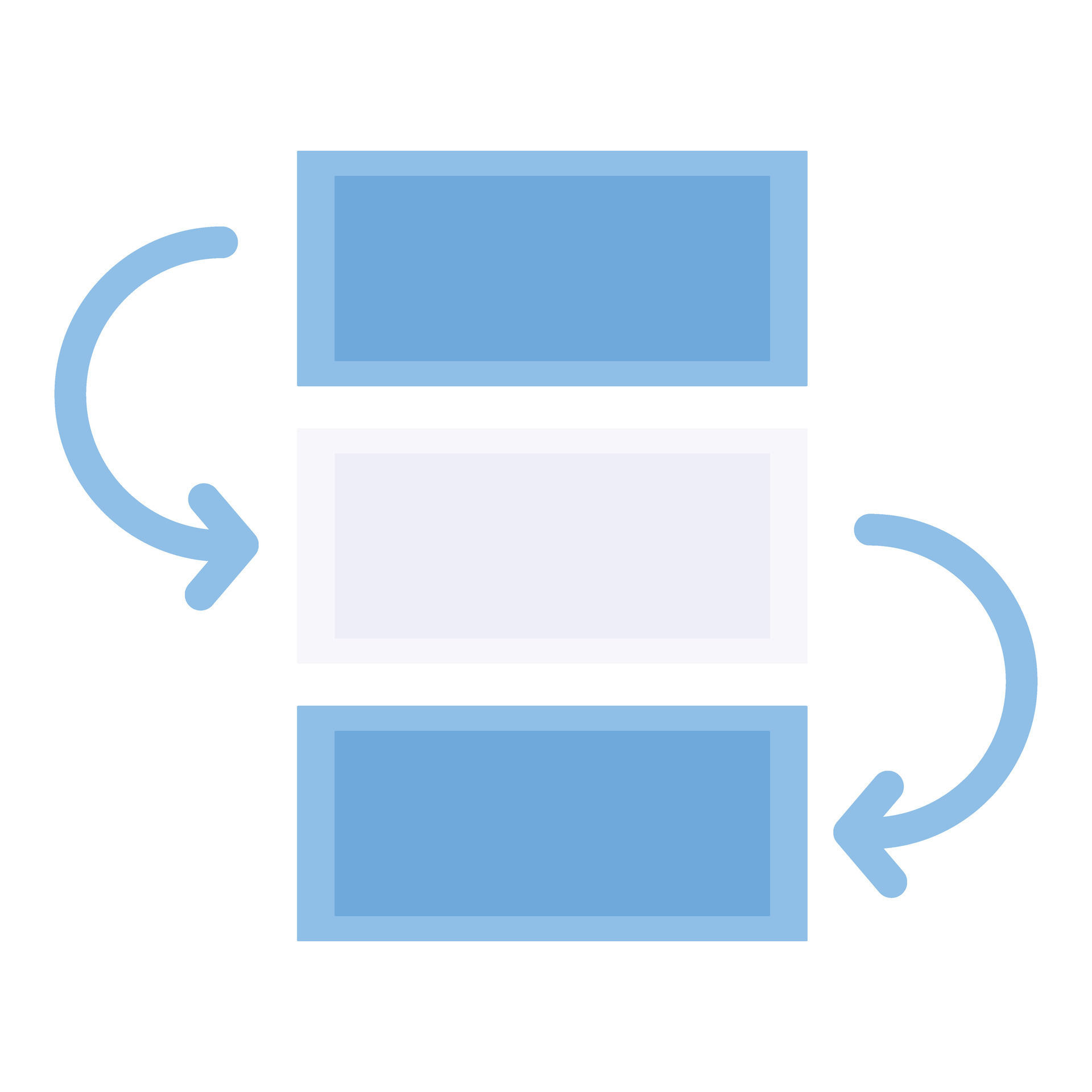 Data synchronization icon showing data transferring with arrows ... Data synchronization icon showing data transferring with arrows ...