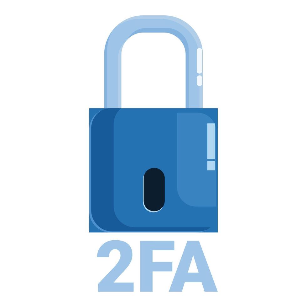 Blue Padlock Representing Two Factor Authentication Security System