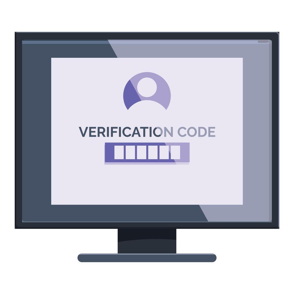 Computer Screen Displaying Verification Code Interface 50041624 Vector Art At Vecteezy