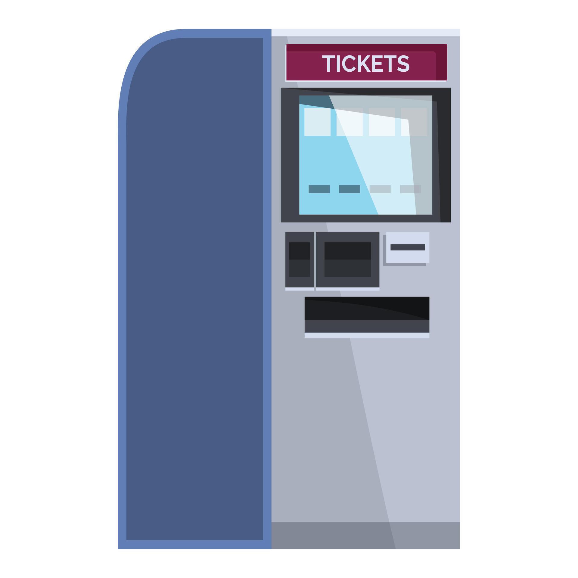 Modern ticket machine issuing tickets for public transportation ...
