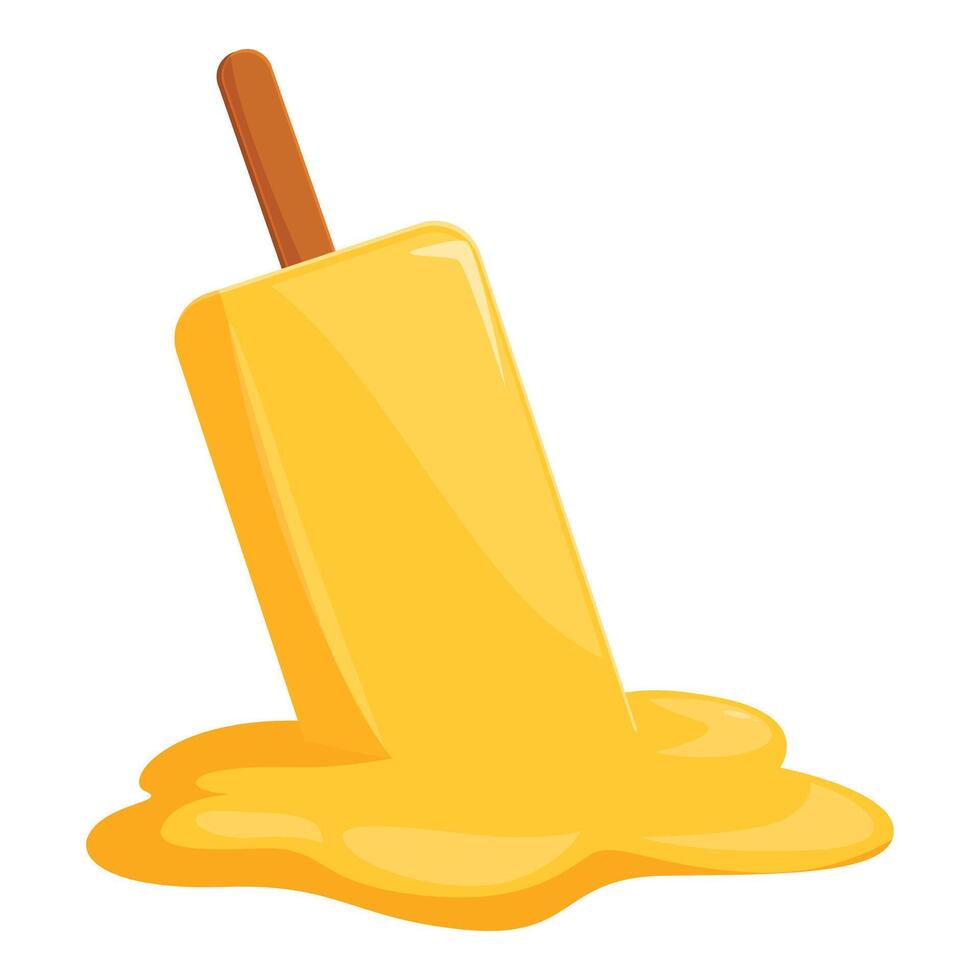 Yellow popsicle melting on the ground 50044364 Vector Art at Vecteezy