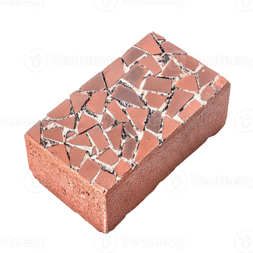 Red Mosaic Brick Block 50064428 Png