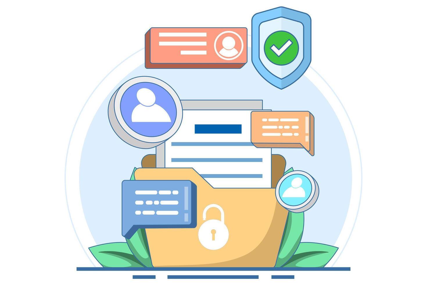 Concept Of Database Protection Or Data Access Protection Privacy Data Protection Internet