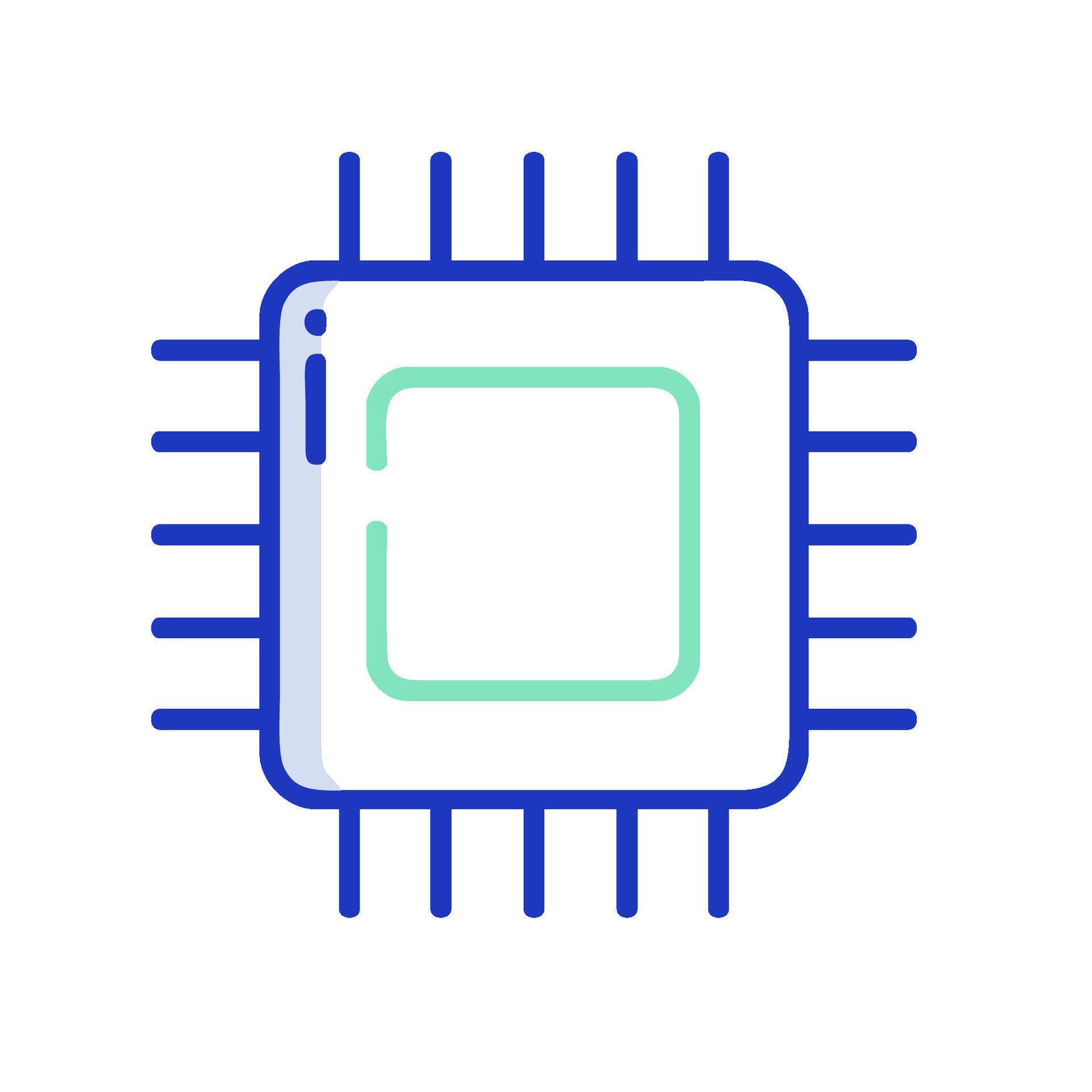 a computer processor icon on a white background 50068739 Vector Art at ...