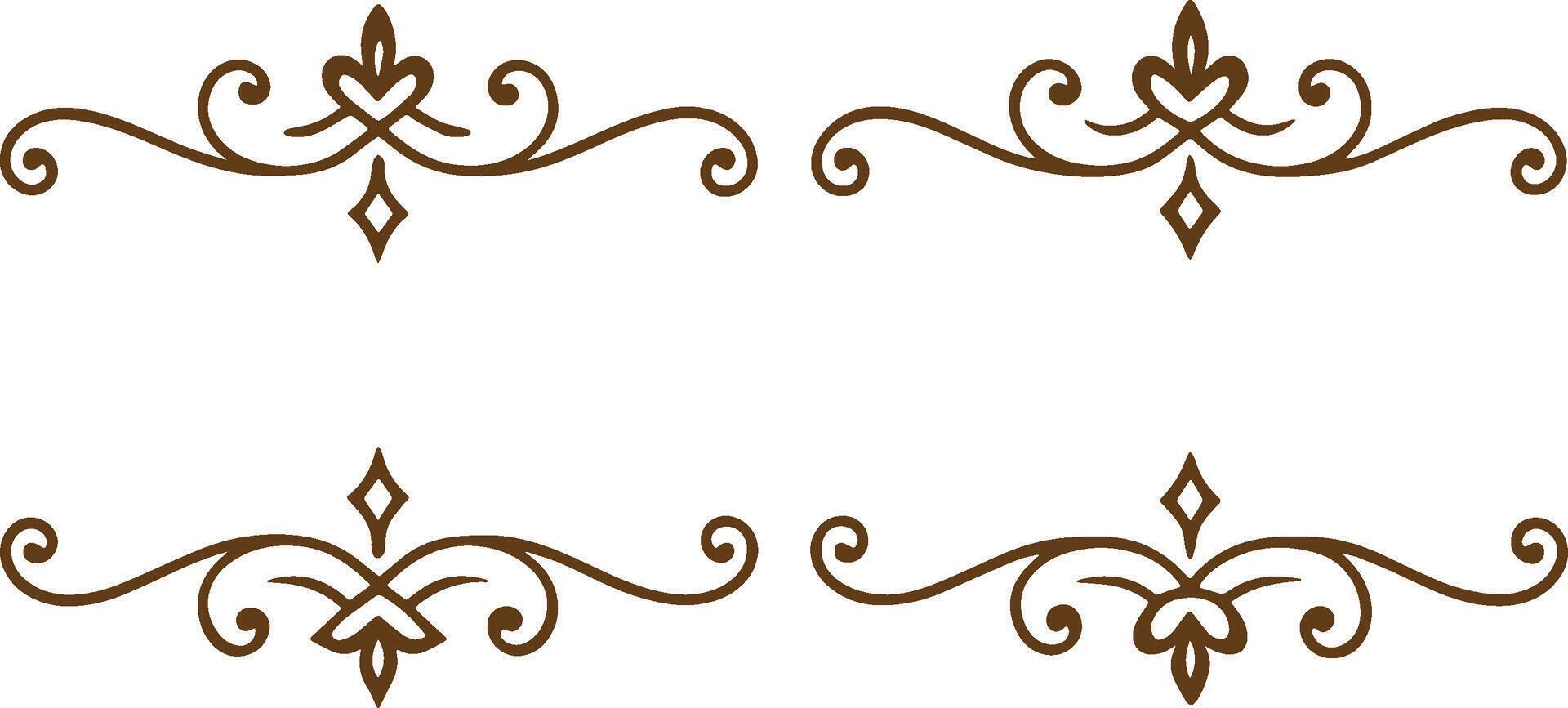 A Set Of Decorative Scroll Border 50070091 Vector Art At Vecteezy