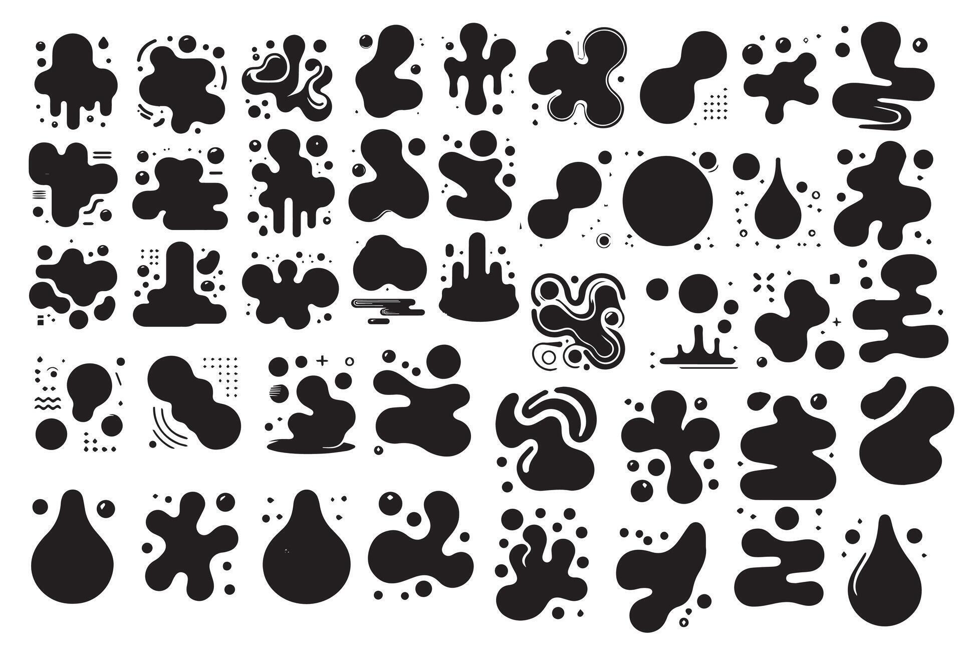 liquid irregular blob shape abstract elements graphic flat style design 50071118 Vector Art at ...