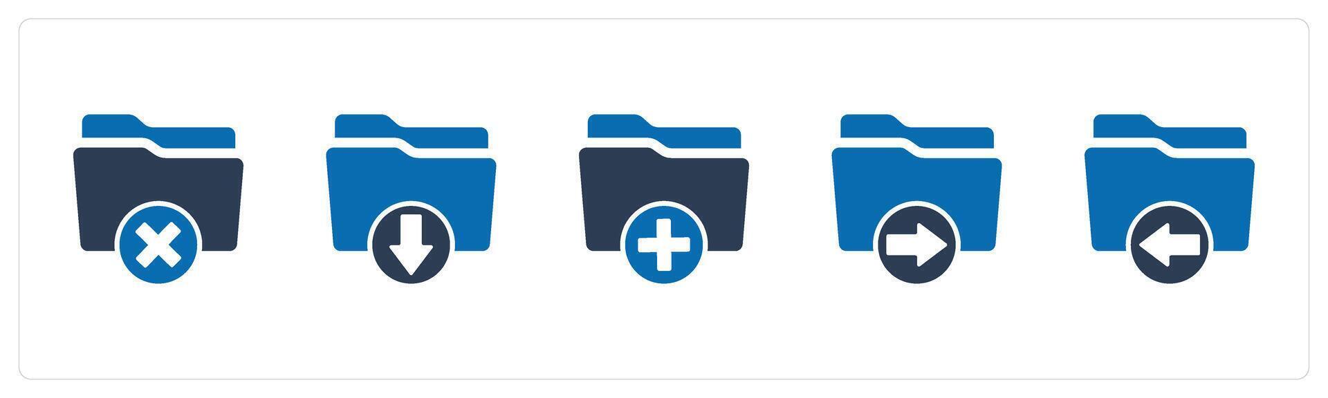 A set of 5 Document icons as wrong folder, download folder, create folder 50076810 Vector Art at ...