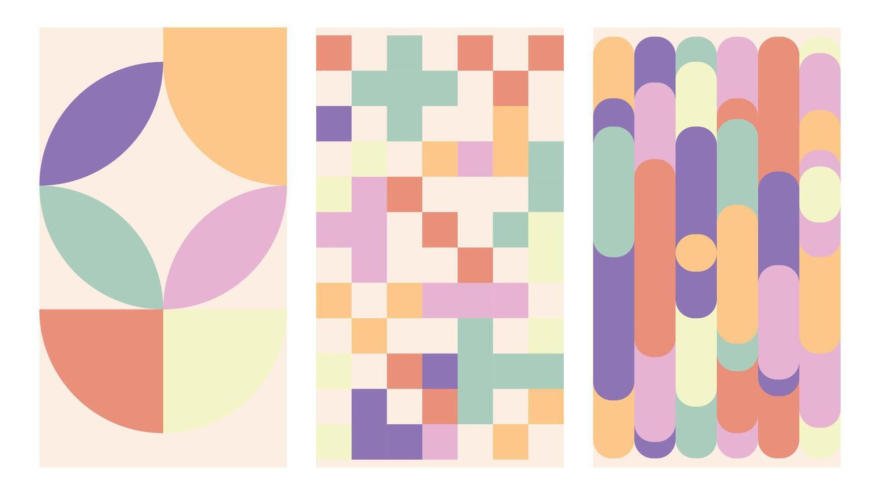 Colorful abstract shapes backgrounds, 3 design background 50083898 ...