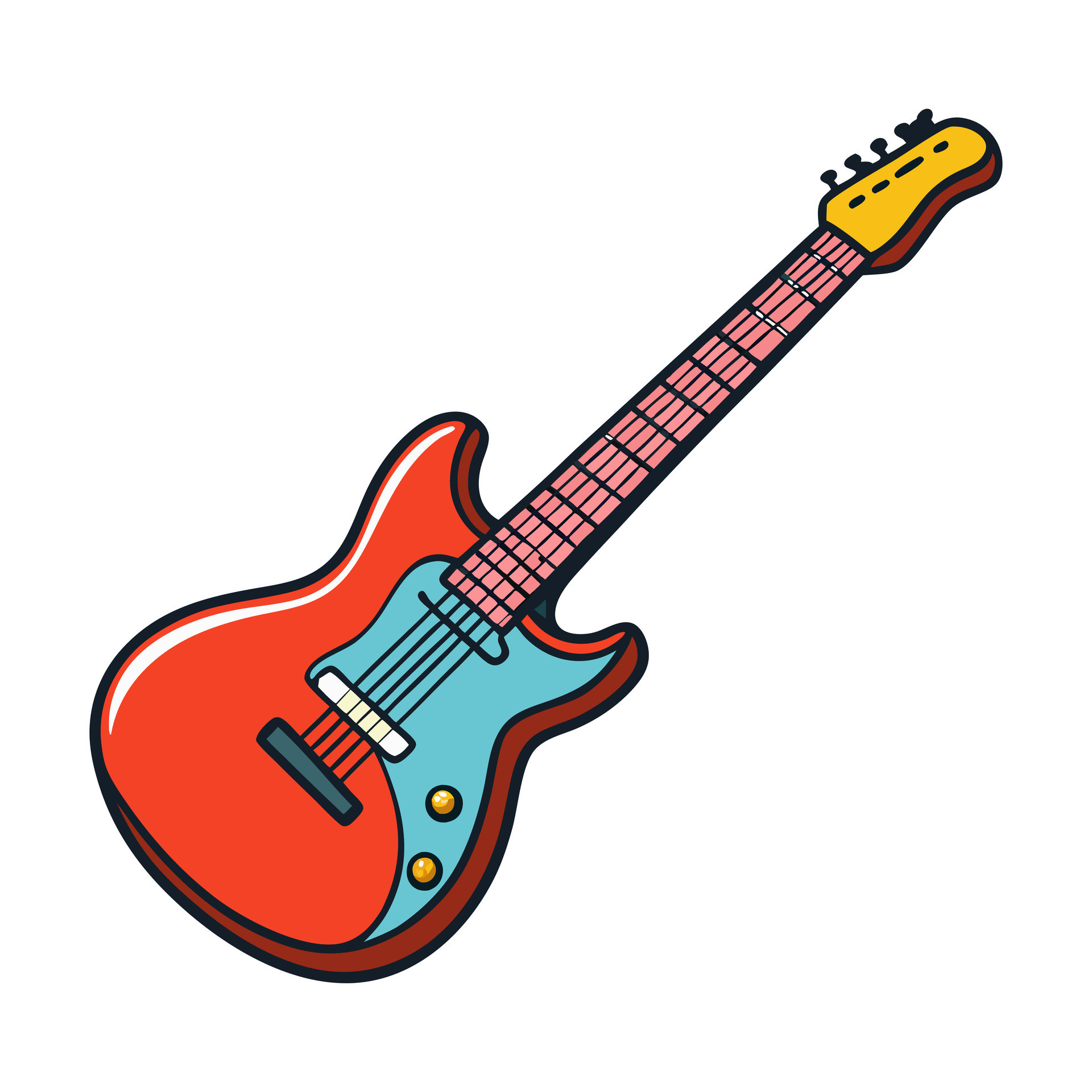 an electric guitar icon on a white background 50086049 Vector Art at Vecteezy