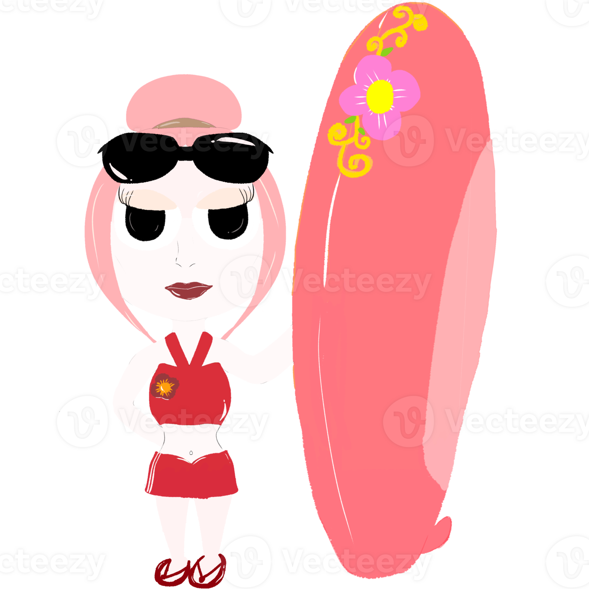 Sea Surfer Girl 50086508 Png