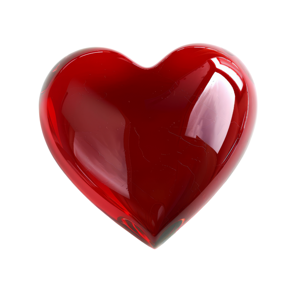Red Glass Heart 50091337 Png