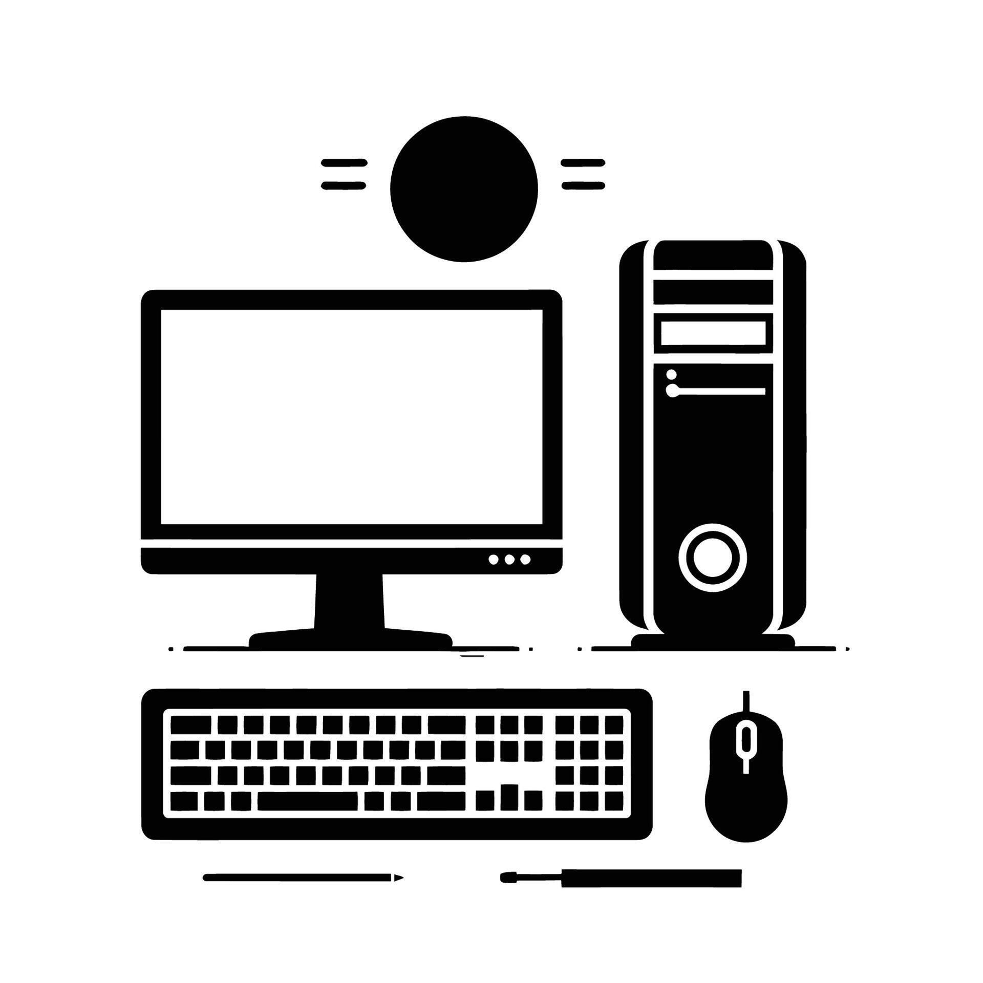 Computer, keyboard, mouse, monitor, mouse, monitor, computer, monitor, computer, monitor ...