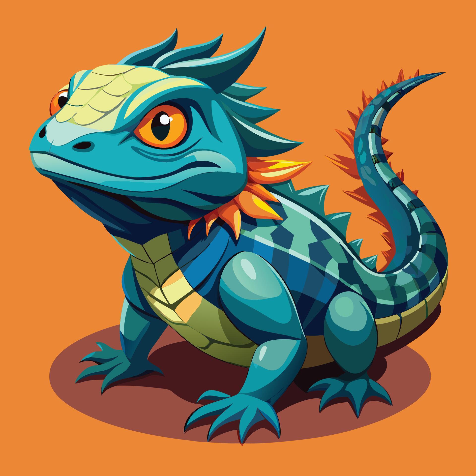 Lizard Illustration on Solid Background 50093811 Vector Art at Vecteezy