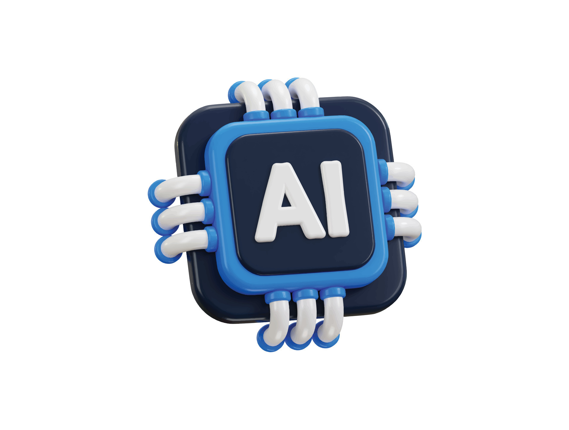3d Artificial Intelligence Chip Icon 3d Rendering Illustration 50096198 Vector Art At Vecteezy