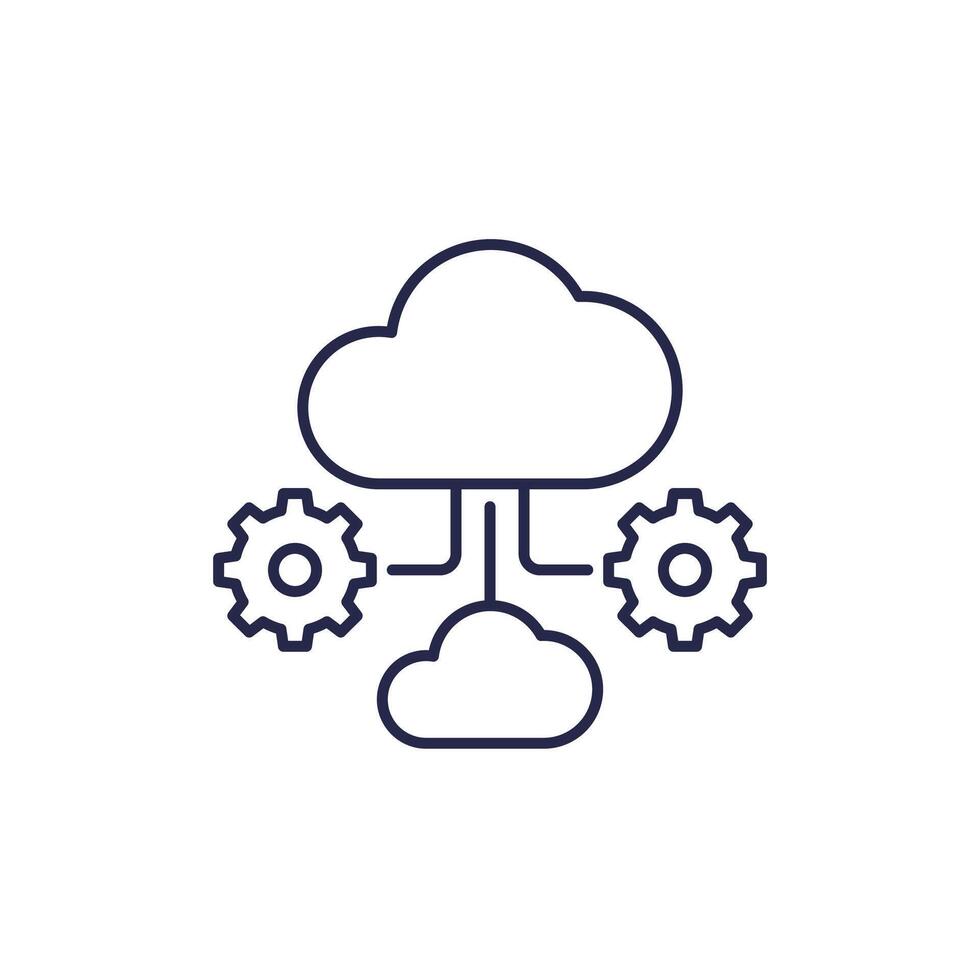 cloud computing architecture line icon, 50097601 Vector Art at Vecteezy