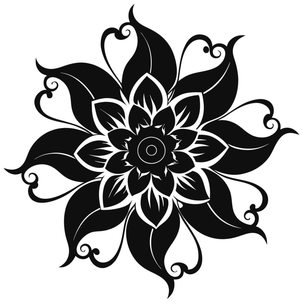 Elegant Black Floral Illustration 50103214 Vector Art At Vecteezy