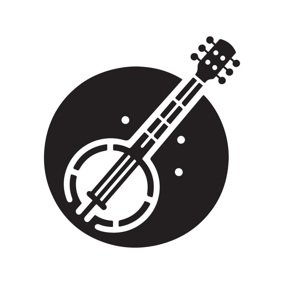 Artistic banjo silhouette with white background 50106541 Vector Art at ... Artistic banjo silhouette with white background 50106541 Vector Art at ...