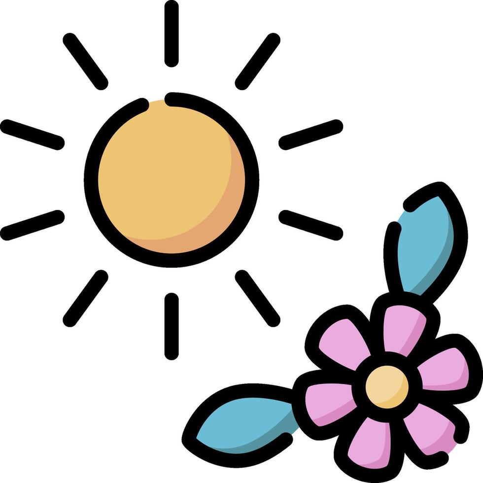 Sun and flower clip art 50121027 Vector Art at Vecteezy