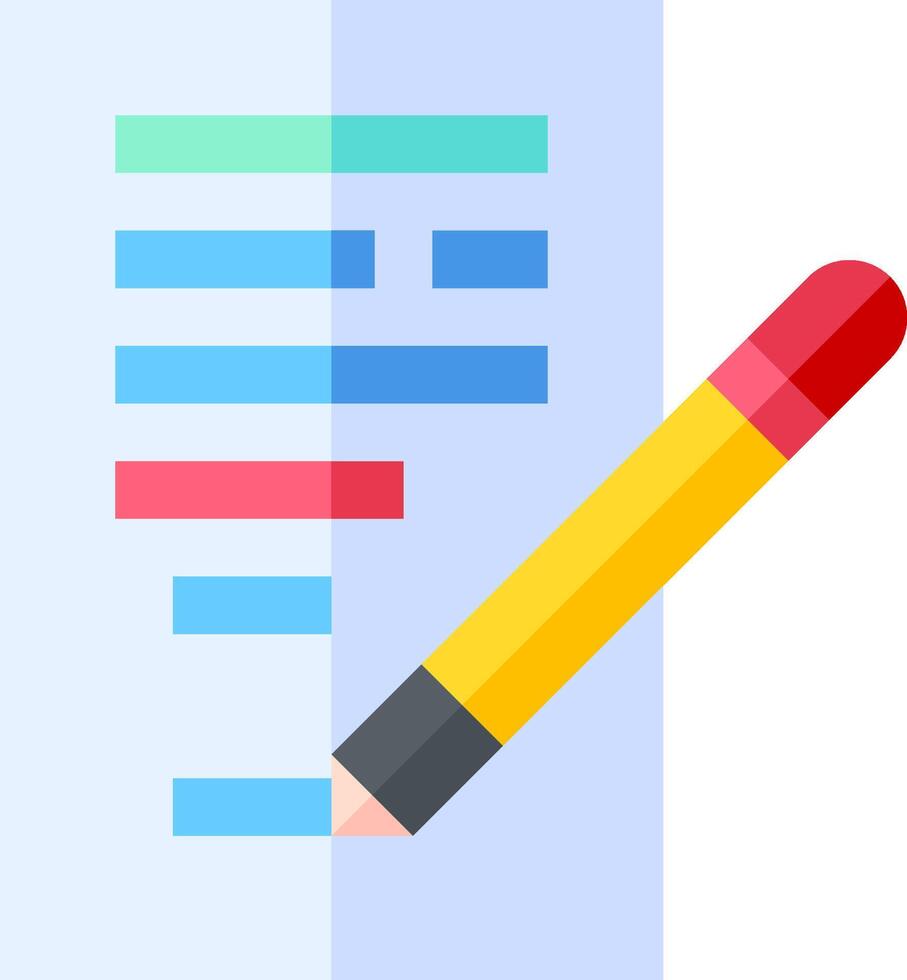 A pencil is writing a code on a white background 50122433 Vector Art at ...