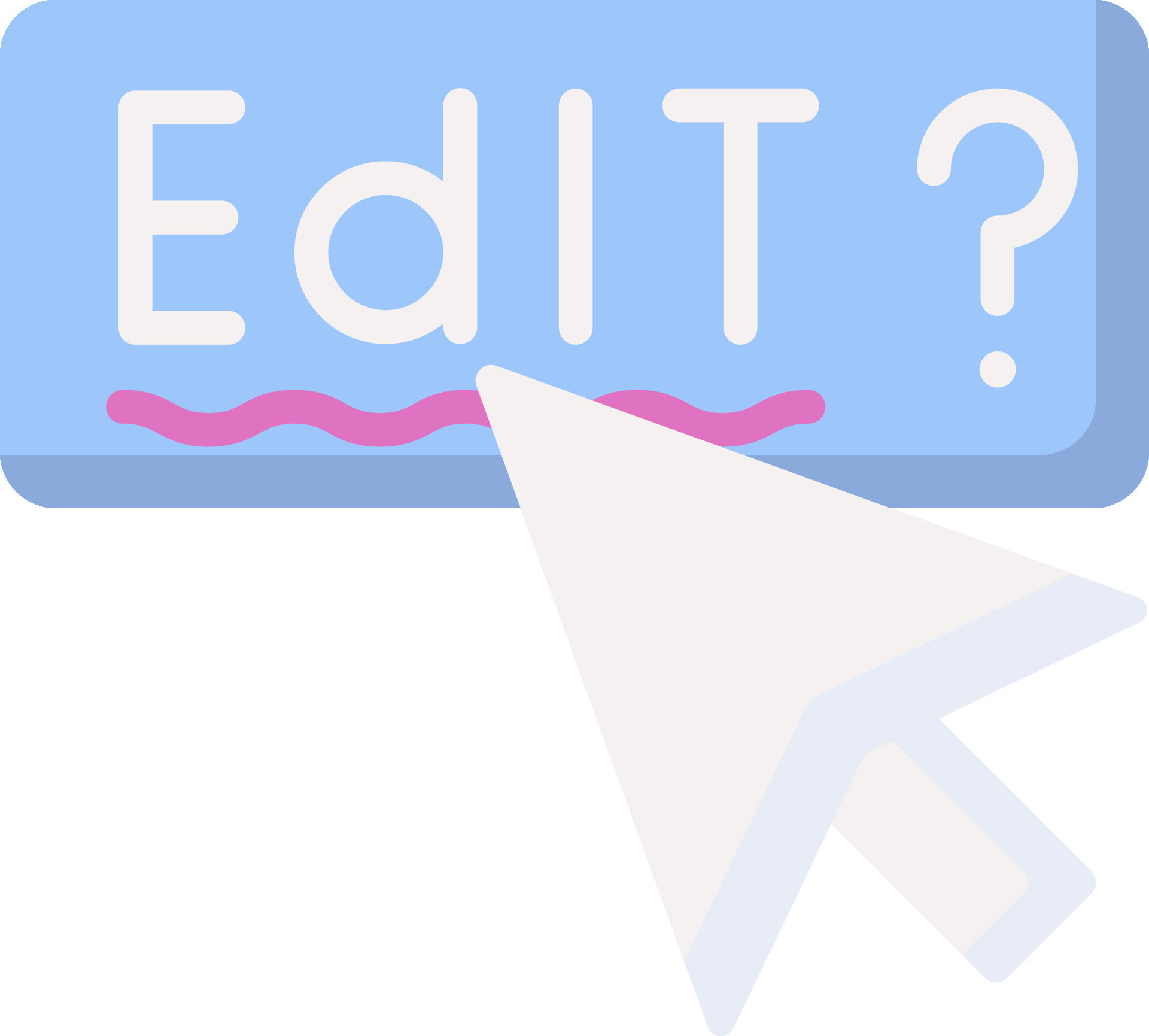 Edit button with a mouse cursor 50122703 Vector Art at Vecteezy