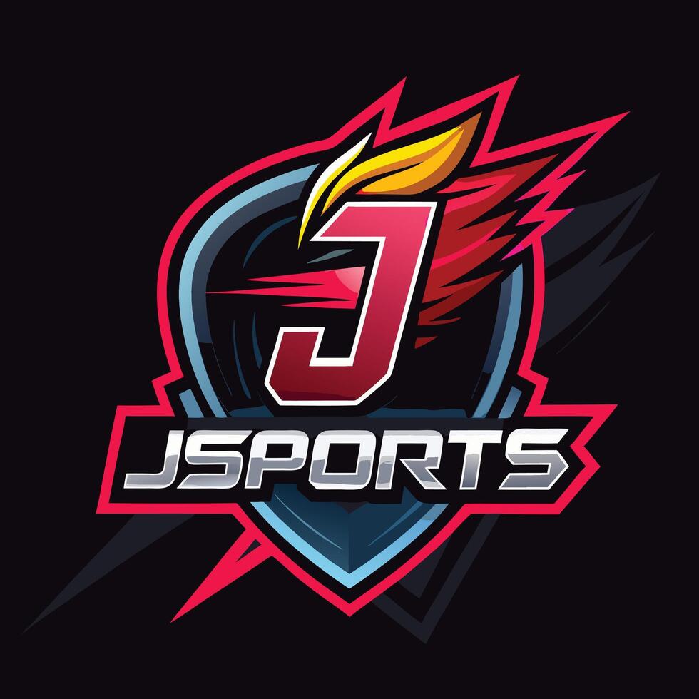 J sports logo design 50126298 Vector Art at Vecteezy