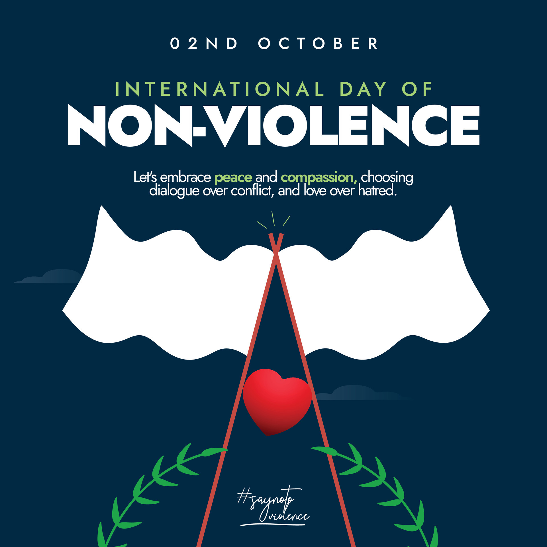 International Day of Non Violence. 2nd October Non violence day ...