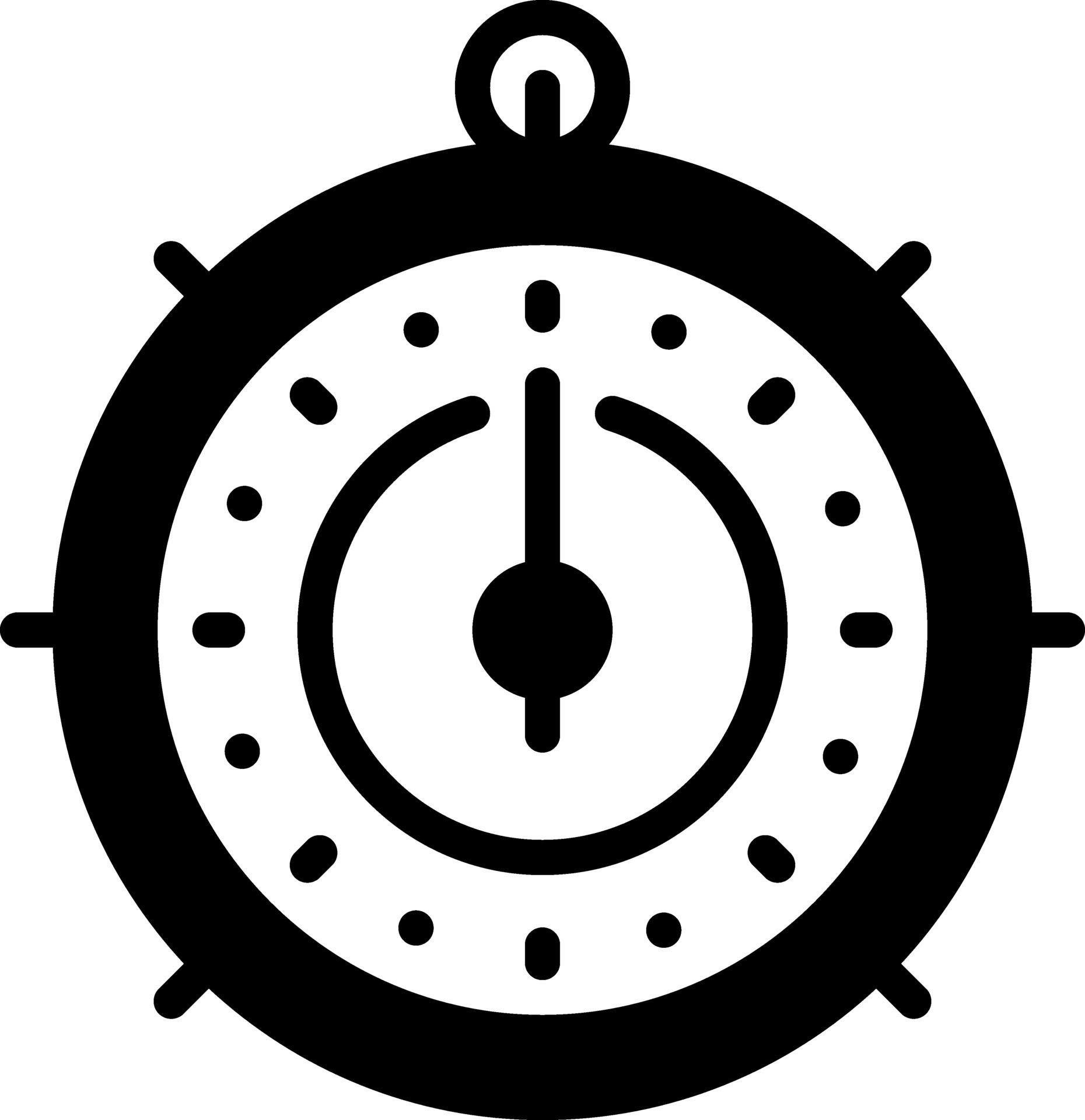 Solid black icon for timer 50126415 Vector Art at Vecteezy