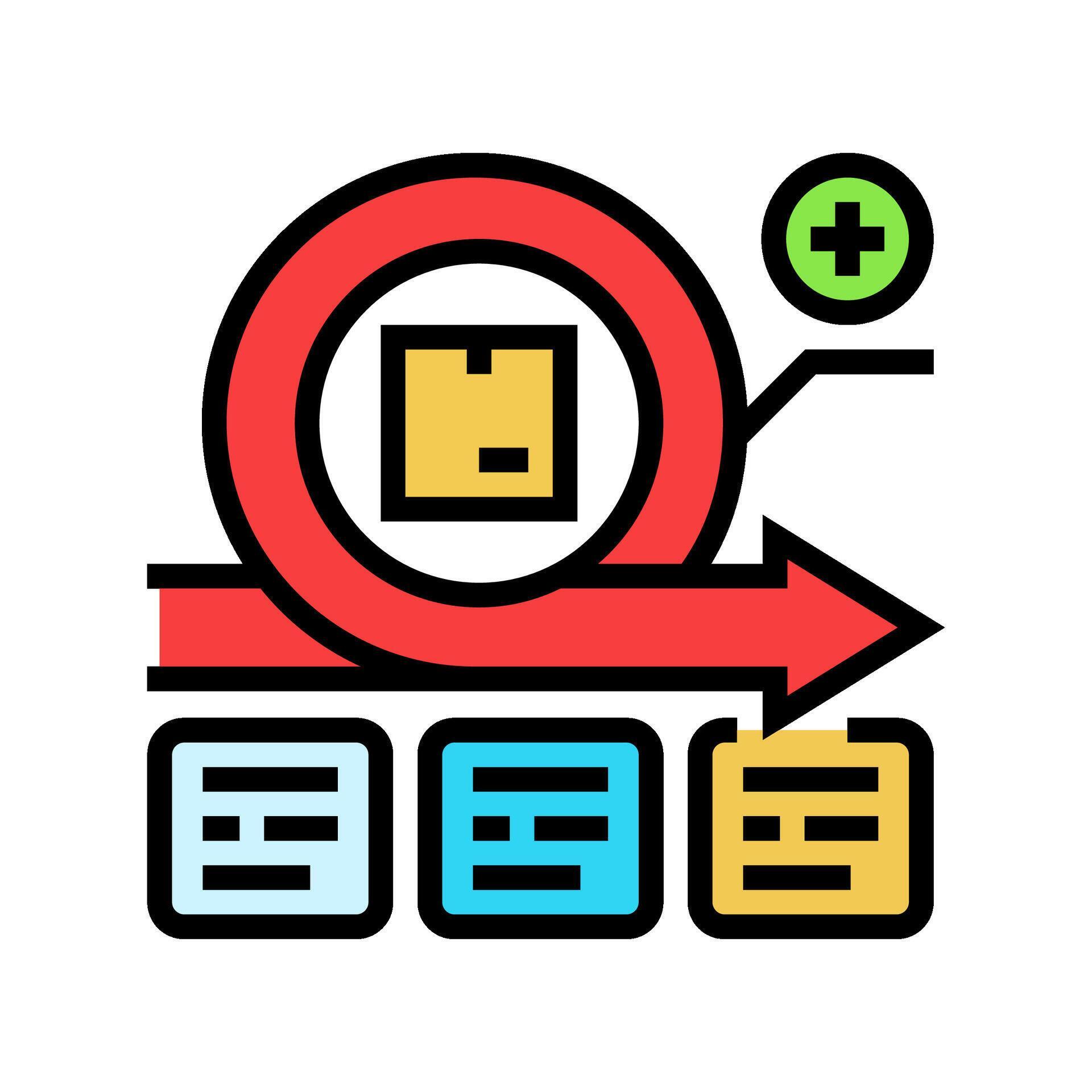 iterative development modern business color icon illustration 50128716 ...