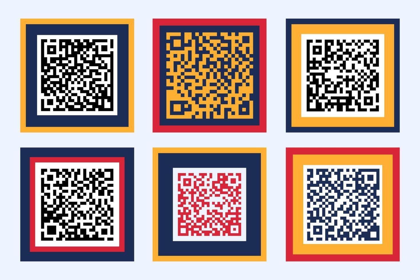 QR code scan icon set for smartphone scanning, marketing, mobile app ...