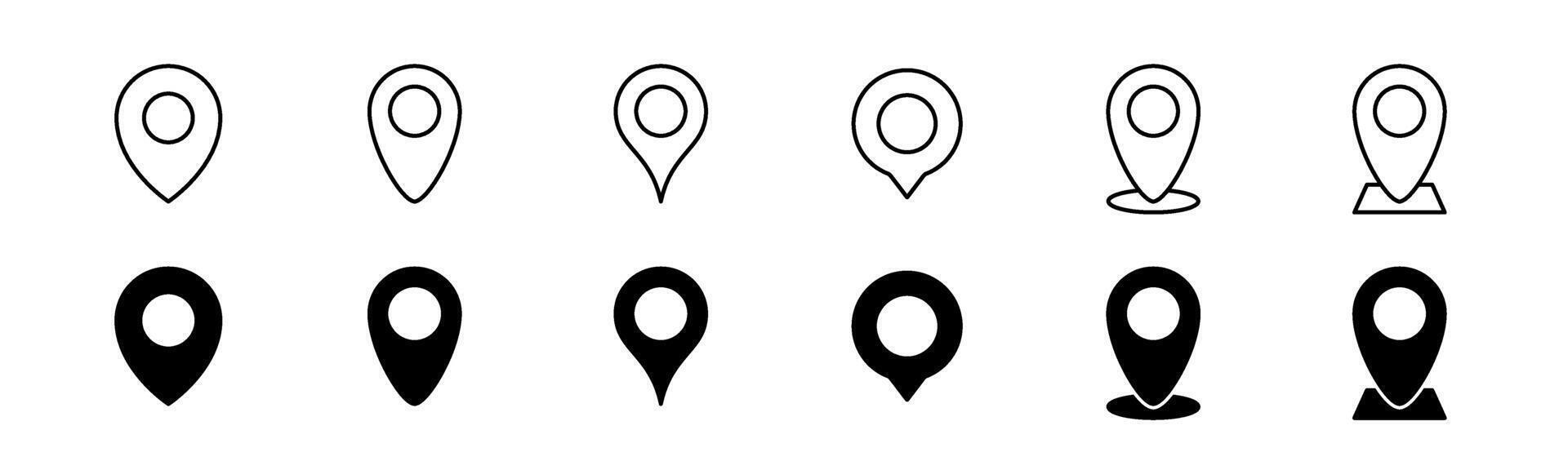 Location pin icon set. Map pointer . Navigation marker. Location pointer set 50136918 Vector Art ...