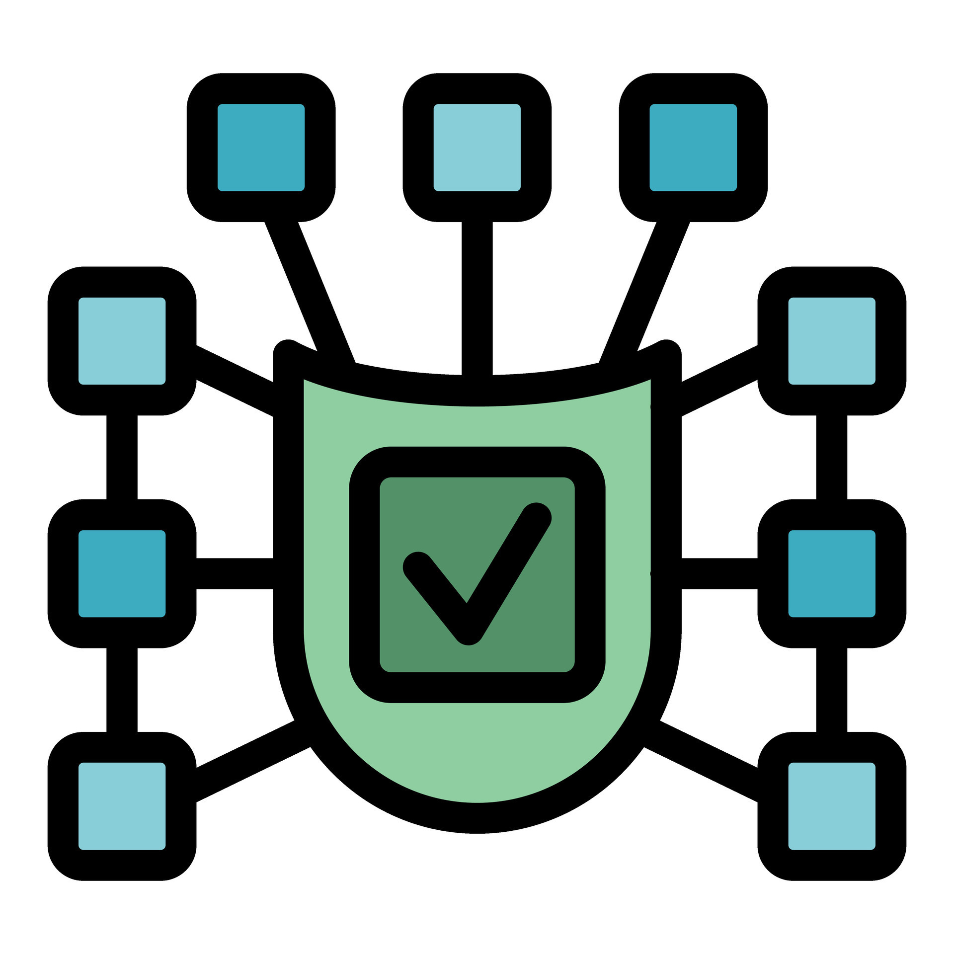Secure Network Connection Showing Data Protection And Cybersecurity