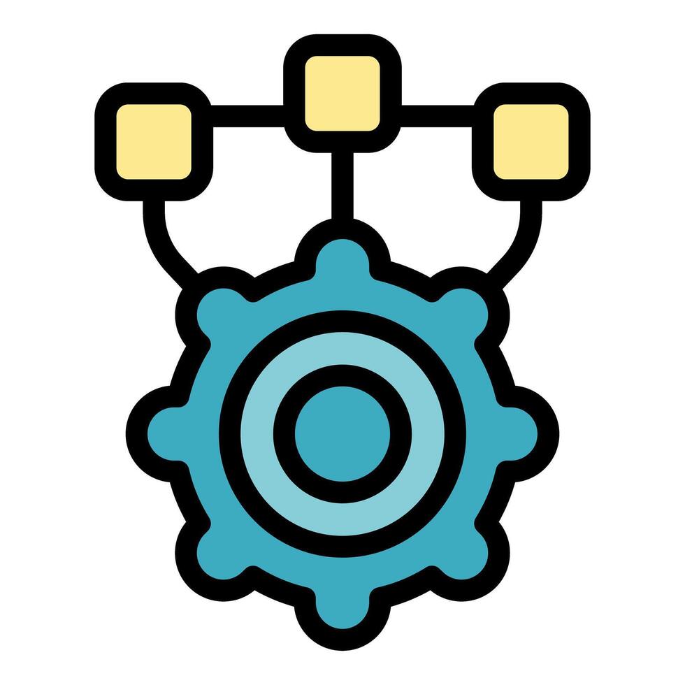 Workflow automation system managing processes with gear icon 50139297 ...