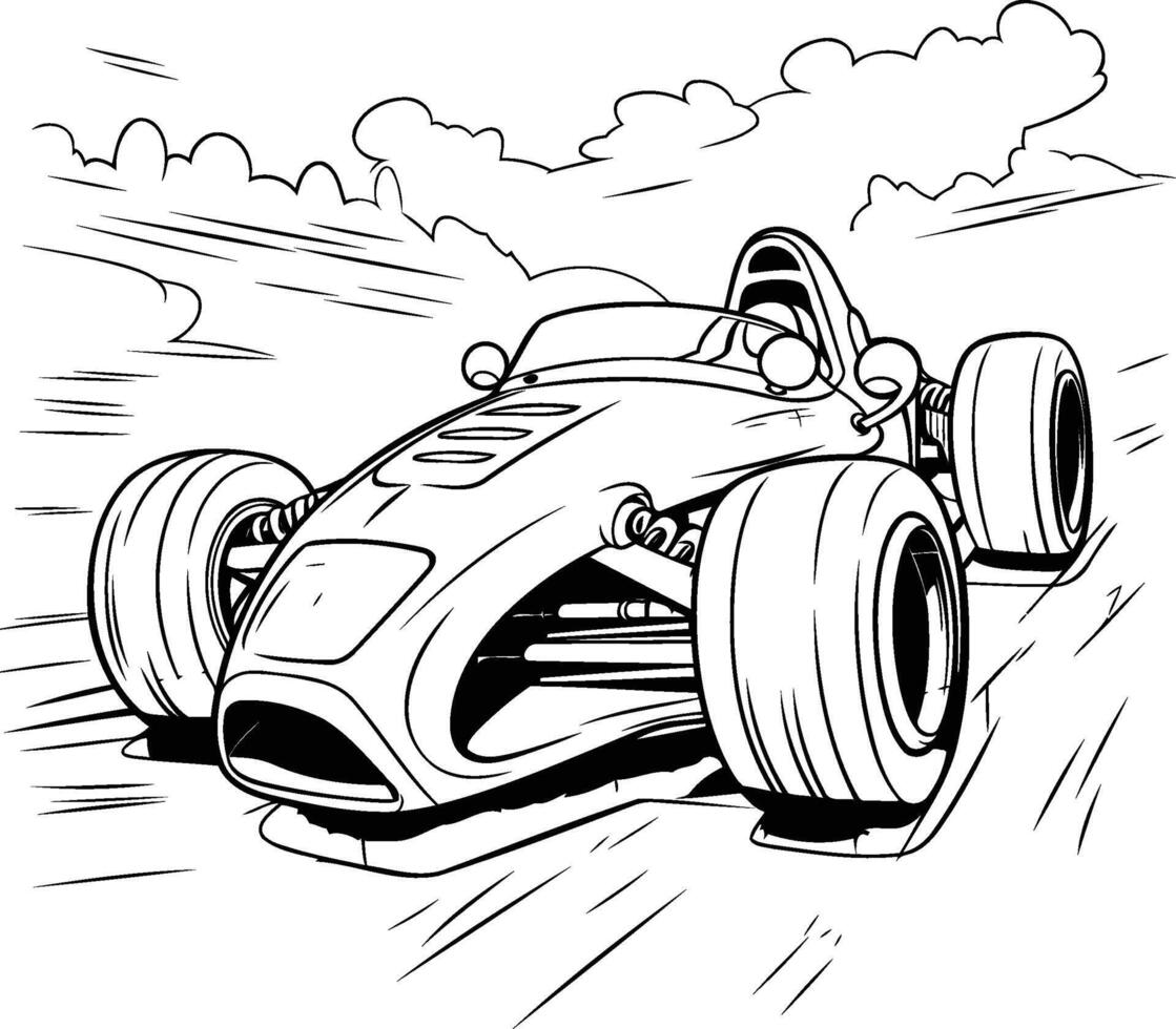 race car pictures coloring pages