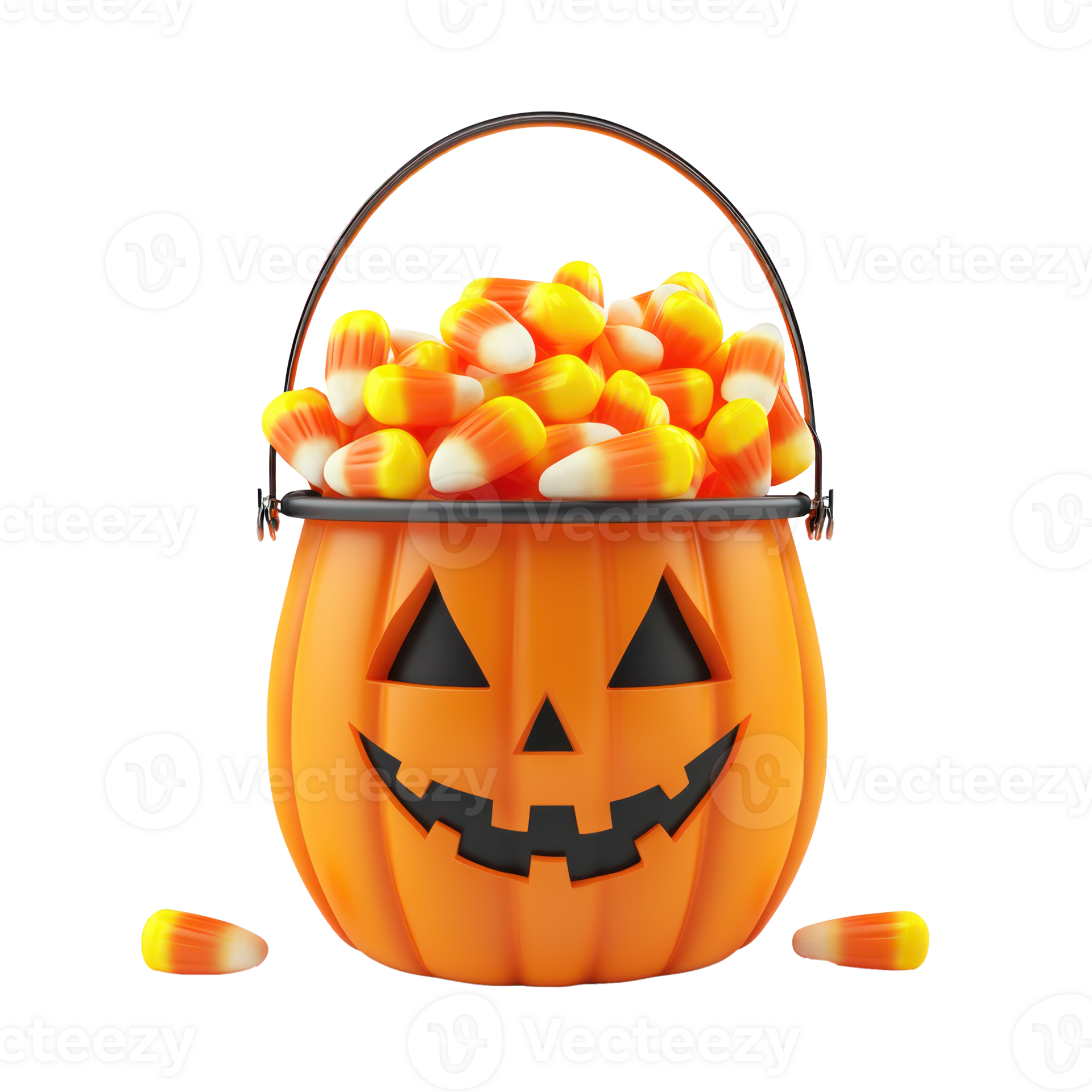 halloween pumpkin candy corn bucket on transparent background 50172463 PNG