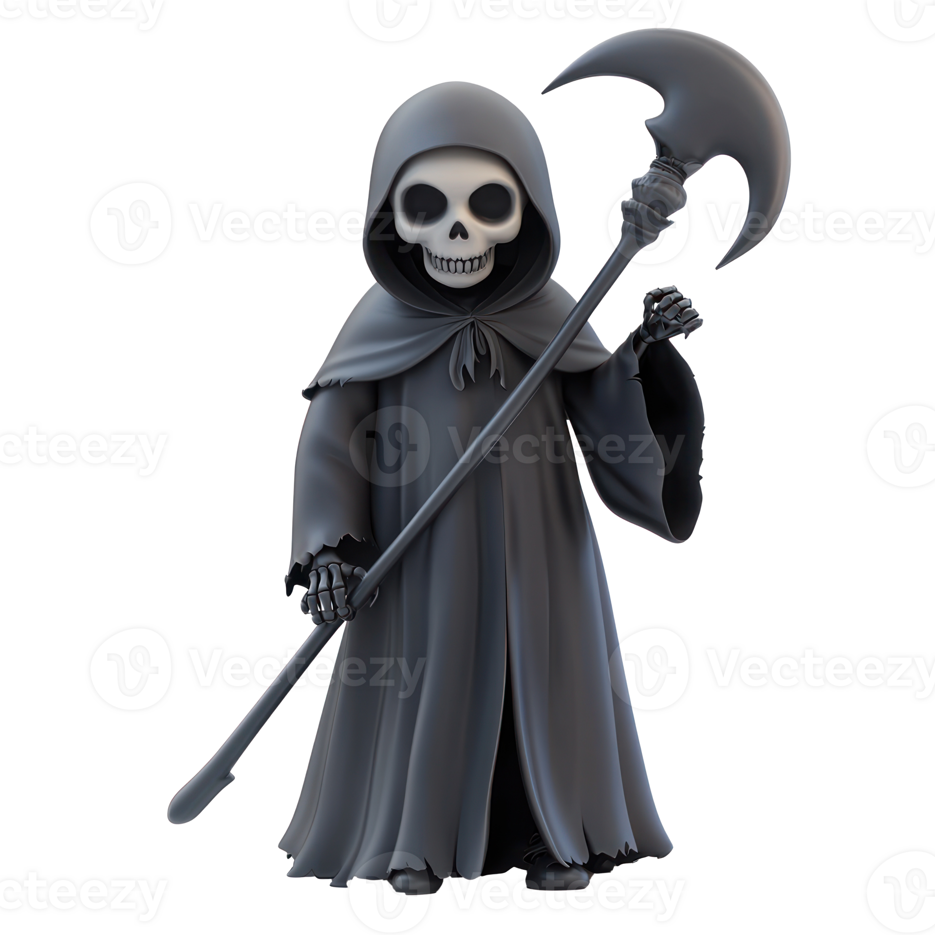 A Cartoon Grim Reaper Holding A Scythe 50173146 Png