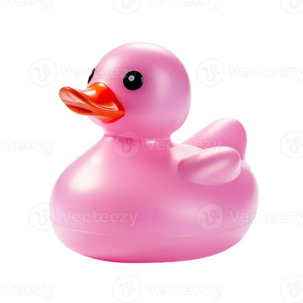 Pink rubber duck isolated on transparent background 50176878 PNG