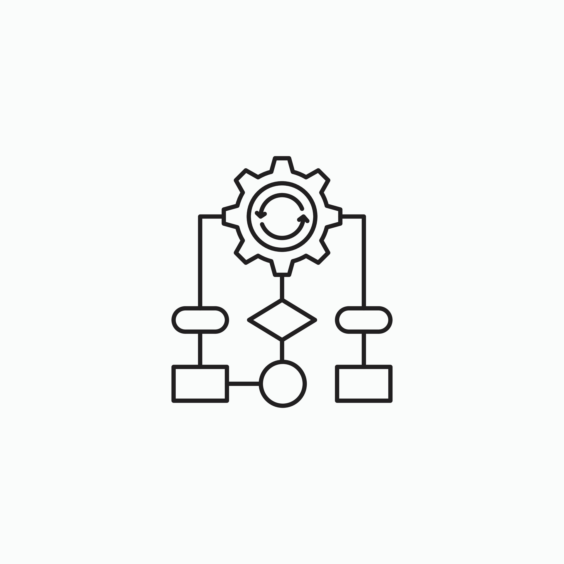 Workflow process icon thin line simple icon 50187117 Vector Art at Vecteezy